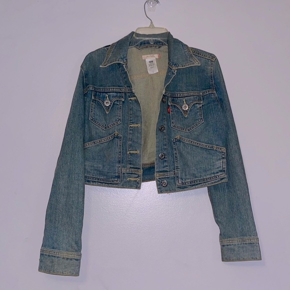 Levi's | Jackets & Coats | Vintage Levi Strauss Co Cropped Denim Jacket ...
